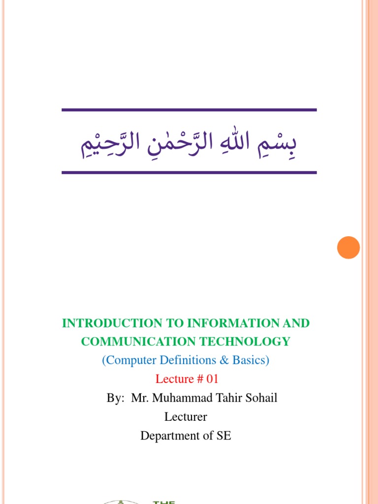 Lec 01 Computer Definitions and Basics | Download Free PDF | Input ... Lec 01 Computer Definitions and Basics | Download Free PDF | Input ...