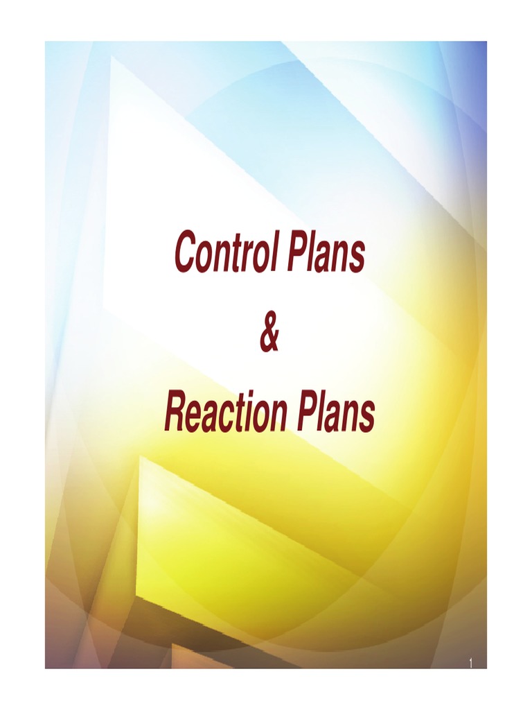 Control and Reactions Plans | PDF | Specification (Technical Standard ...