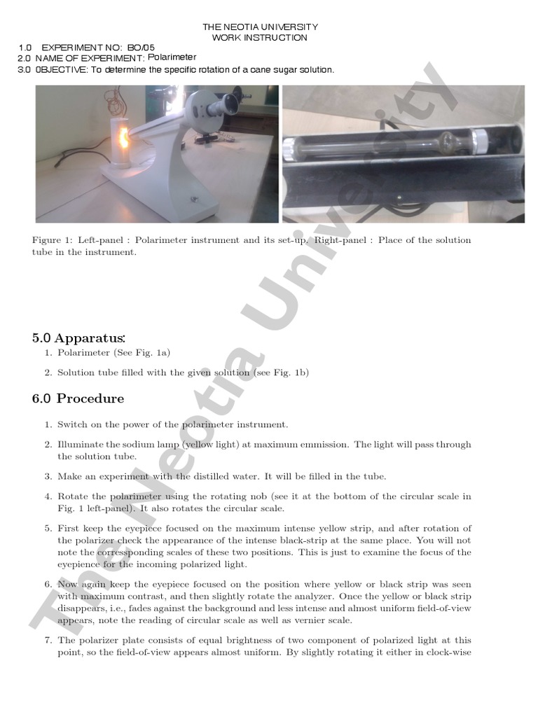 Polarimeter Experiment | Download Free PDF | Physical Sciences ...