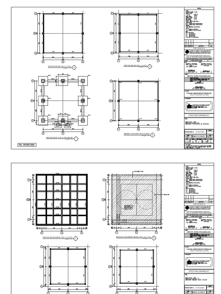 Gambar Rangka Baja Menara Air Dan Gerbang | PDF