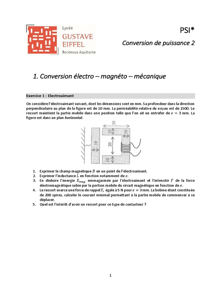 Conversion de Puissance 2 | PDF | Puissance (physique) | Champ magnétique