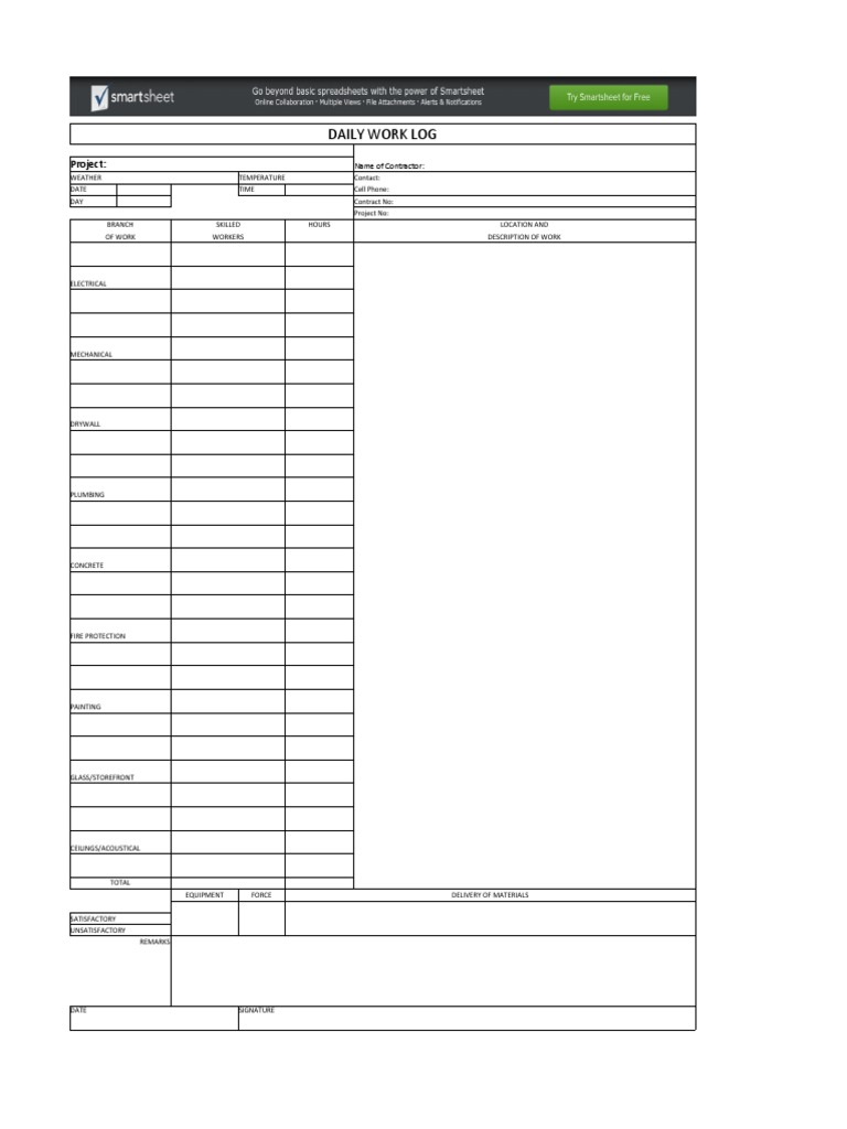Excel Construction Project Management Templates Daily Weekly Inspection ...