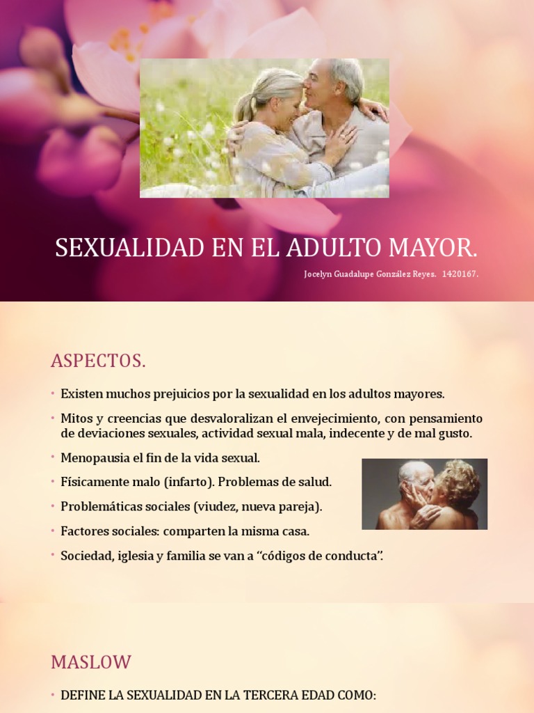 Sexualidad En El Adulto Mayor Pdf Vejez Orgasmo