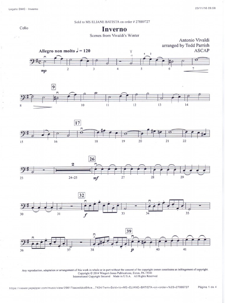 Inverno (Scenes From Vivaldi - S Winter) | PDF