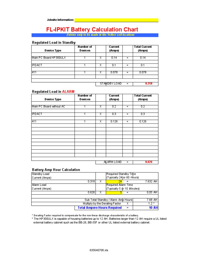HP 300 Ul X Battery Calc | PDF | Electrical Components | Power (Physics)