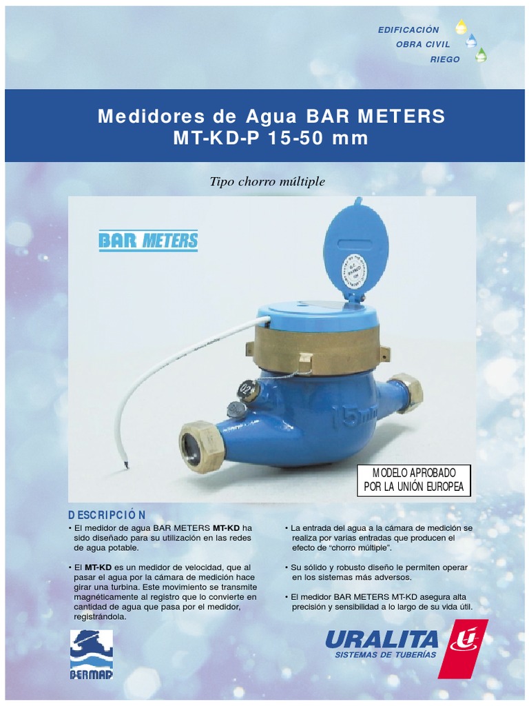 02 Medidores BARMETERS | PDF | Agua