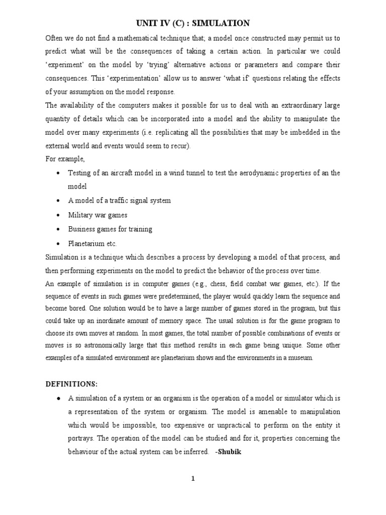 Simulation Pdf Simulation Conceptual Model