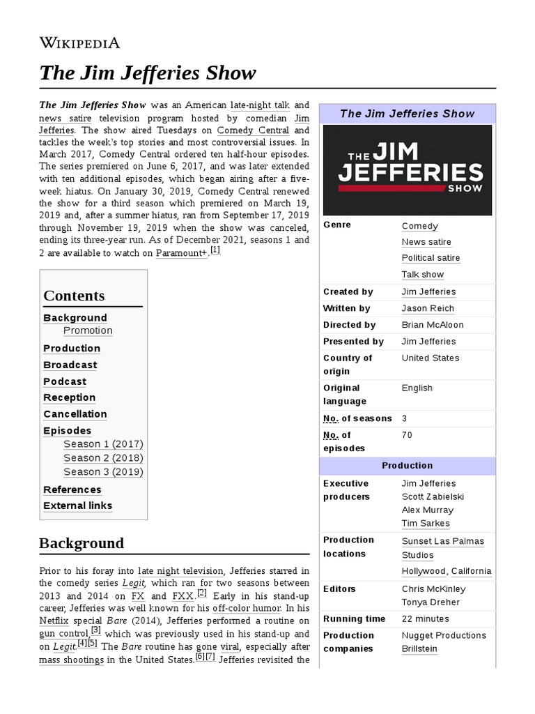 The Jim Jefferies Show | PDF