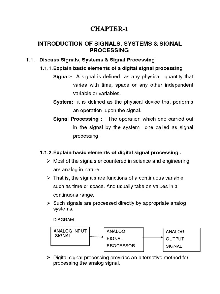 6th Sem - ETC - Digital Signal Processing - STUDY MATERIAL | PDF | Discrete Time And Continuous ...