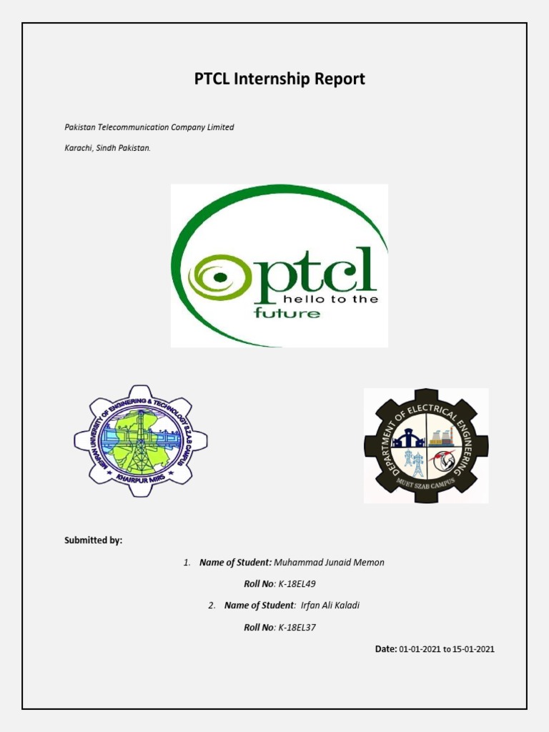 PTCL Internship Report (K-18EL49 & K-18EL37) | PDF | Optical Fiber ...