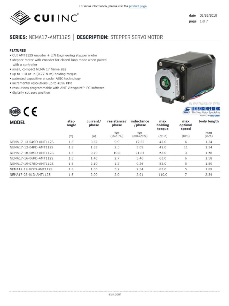 Nema 17 Datasheet 28.12.2022 | PDF
