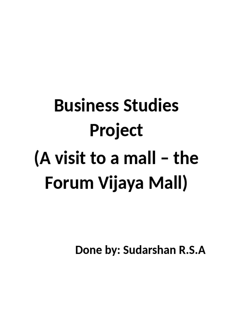 Mall Visit BST Project | PDF