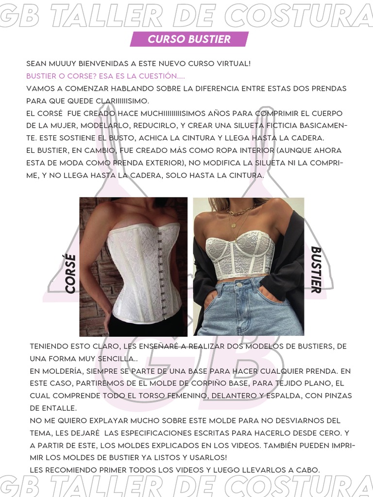 Curso de Creación de Bustiers | PDF | Corsé | Ropa