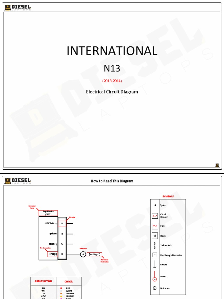 N13 Engine Electrical Diagram Guide | PDF | Internal Combustion Engine ...