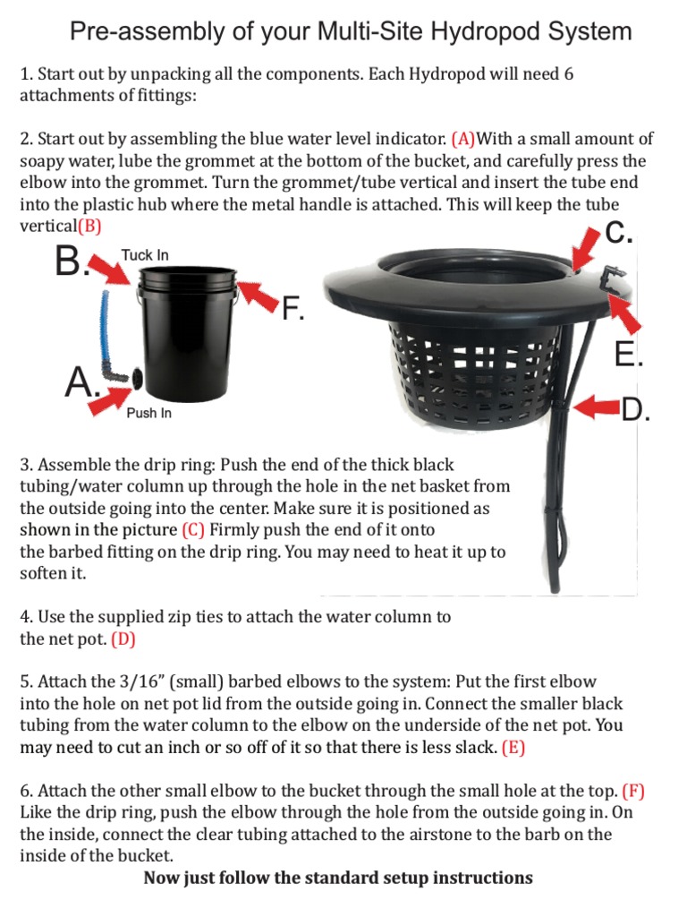 Hydropod 4 Site Instructions | PDF