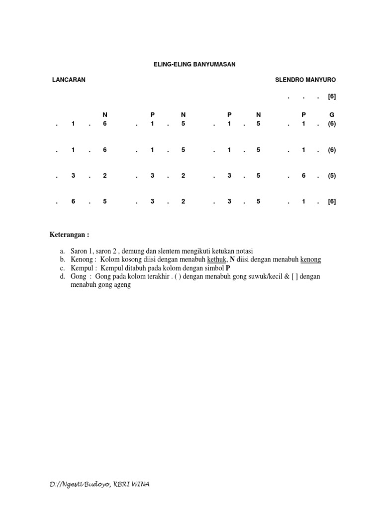 Eling Eling Banyumasan | PDF