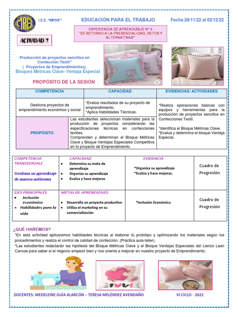 Experiencia de Aprendizaje Iv Act 6 Ept - 2022 | PDF | Iniciativa empresarial | Aprendizaje