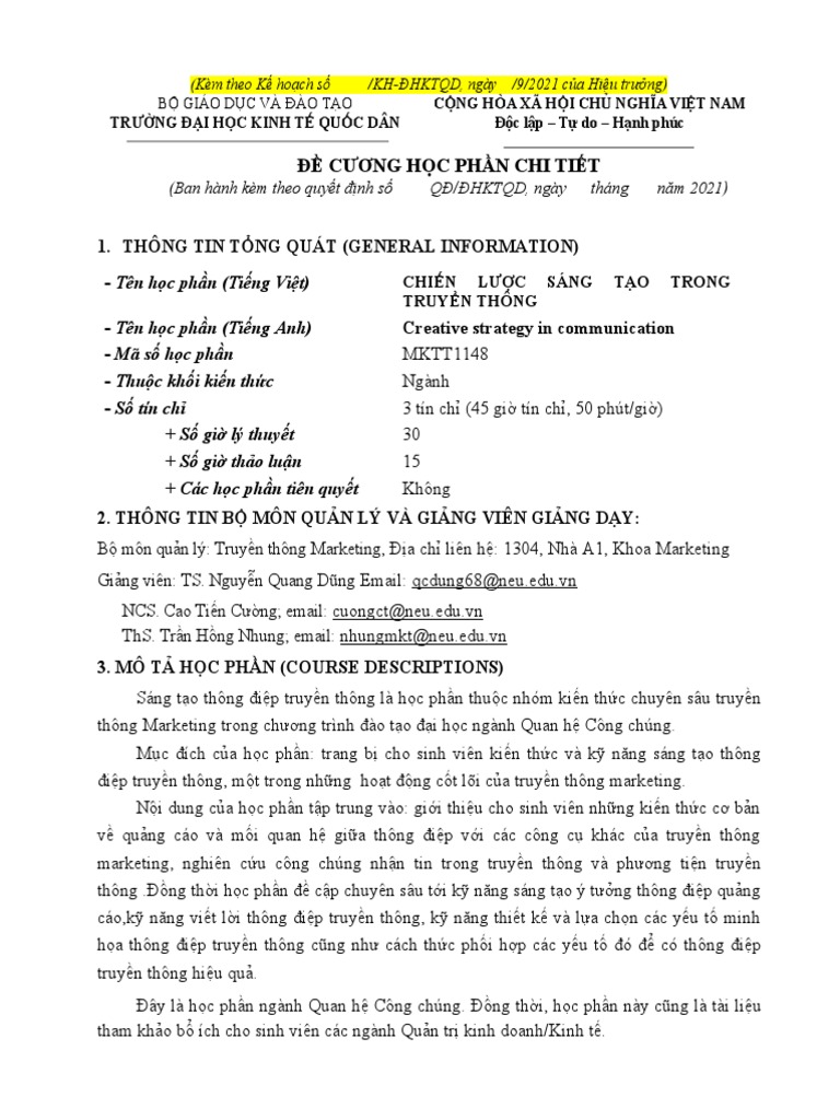 37a. MKTT1148. Ä - CCT - Chiáºn lÆácSÃng Táºo Trong TT MKT PR | PDF