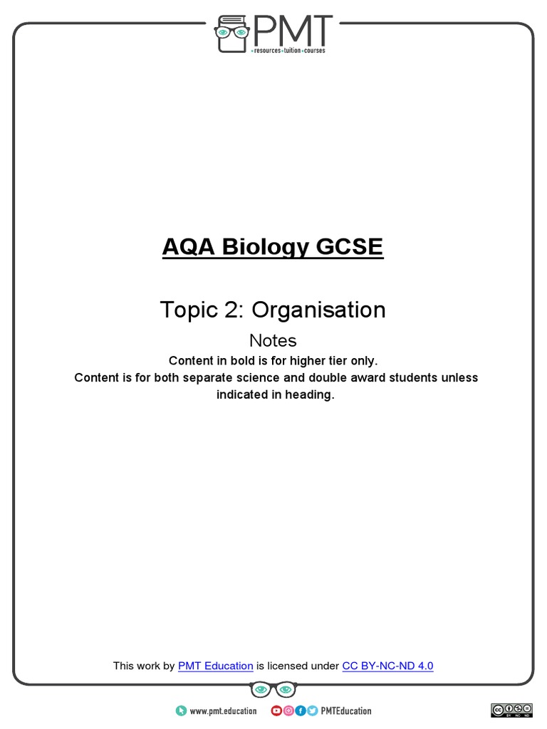GCSE Biology Organisation Detailed Notes | Download Free PDF | Leaf ...