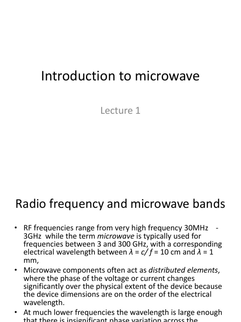 Introduction To Microwave | PDF | Microwave | Radio