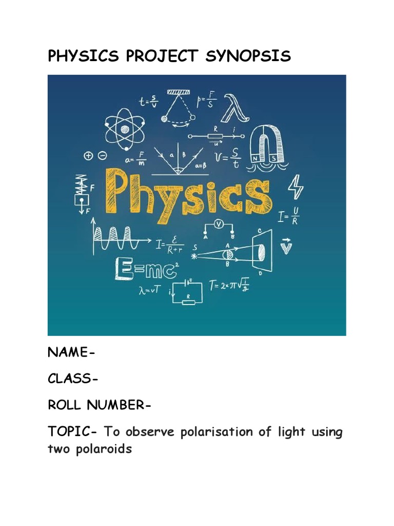 Physics Project Synopsis | PDF