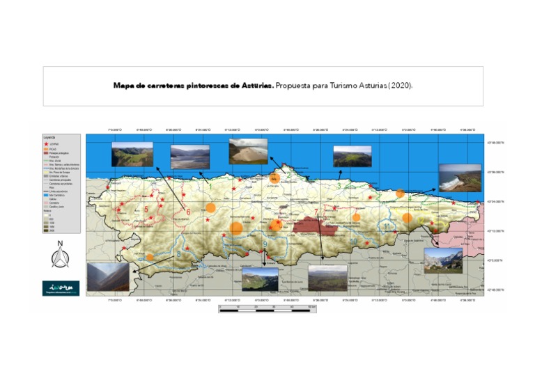 Mapa de Carreteras Pintorescas de Asturias-2 | PDF