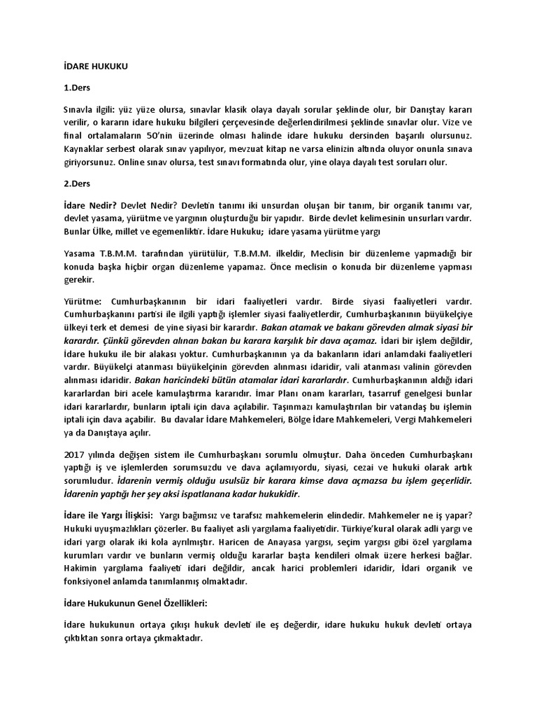 İdare Hukuku | PDF