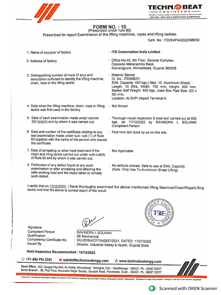 Itd Cementation India LTD MB-02 | PDF