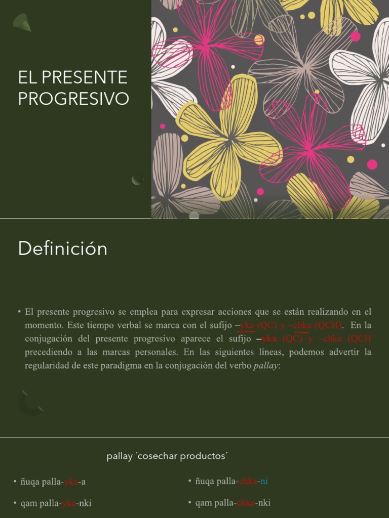 14 Semana 14. EL PRESENTE PROGRESIVO K7 y K8 | PDF | Lingüística ...