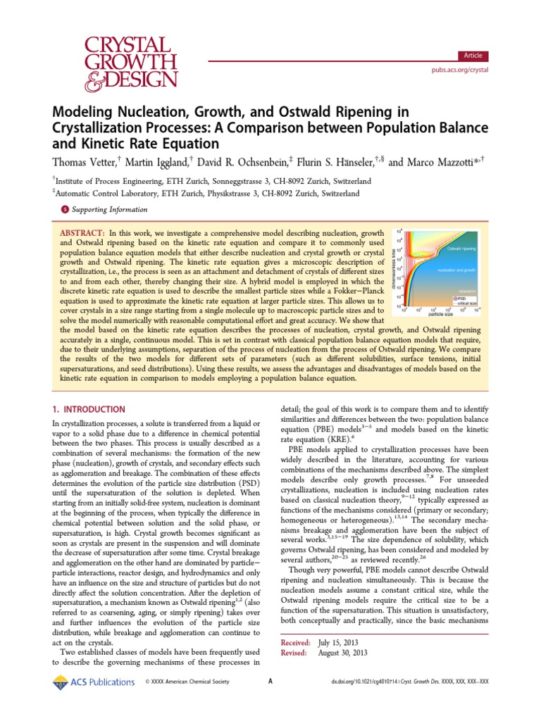 Modeling Nucleation, Growth, and Ostwald Ripening in Crystallization ...