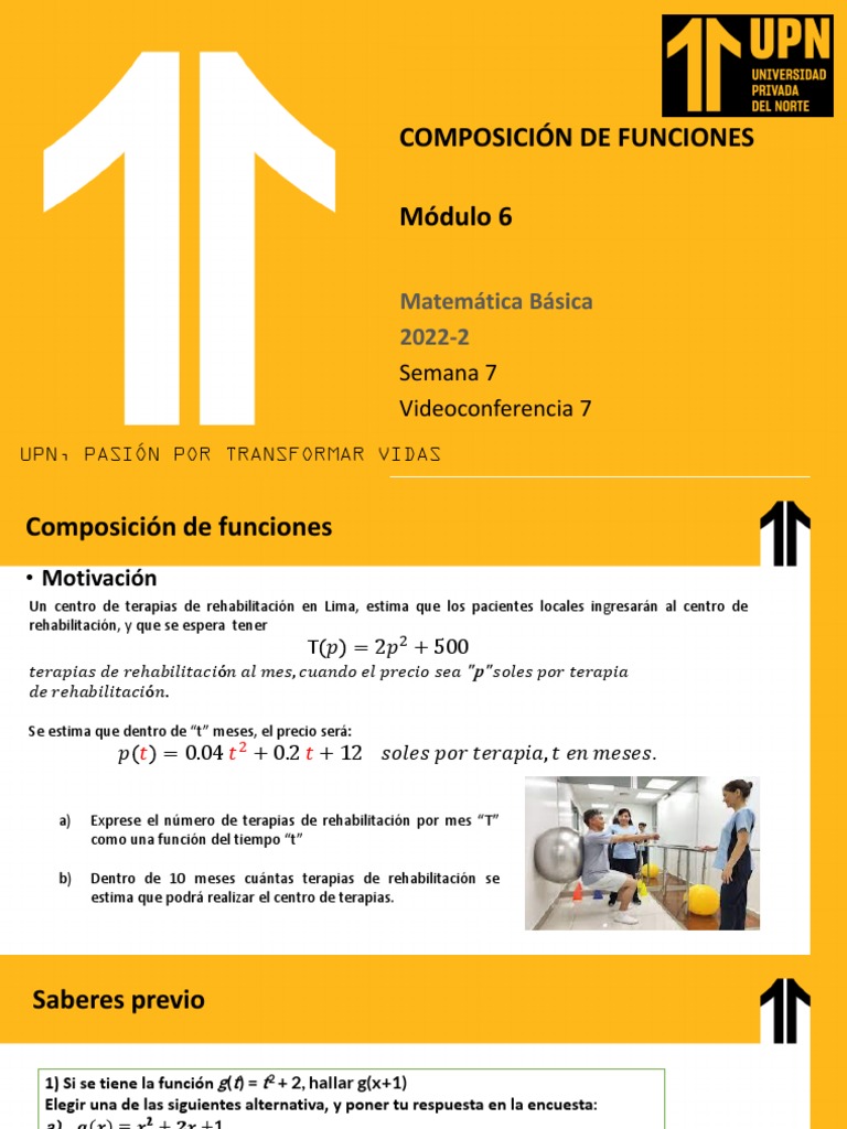 SEMANA 7 - Composición de Funciones | PDF | Función (Matemáticas) | Funciones y mapeos