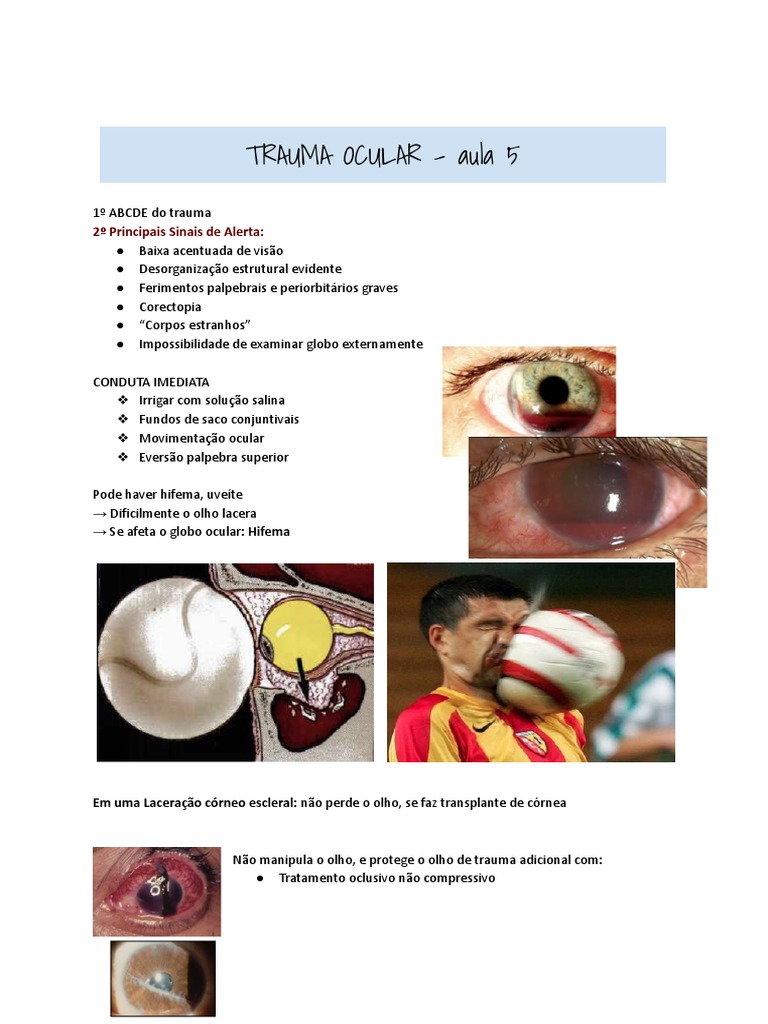 Condutas em Trauma Ocular | PDF