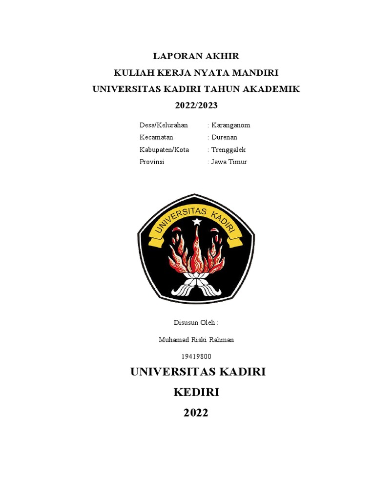 KKN Mandiri: Pengembangan Desa Karanganom | PDF