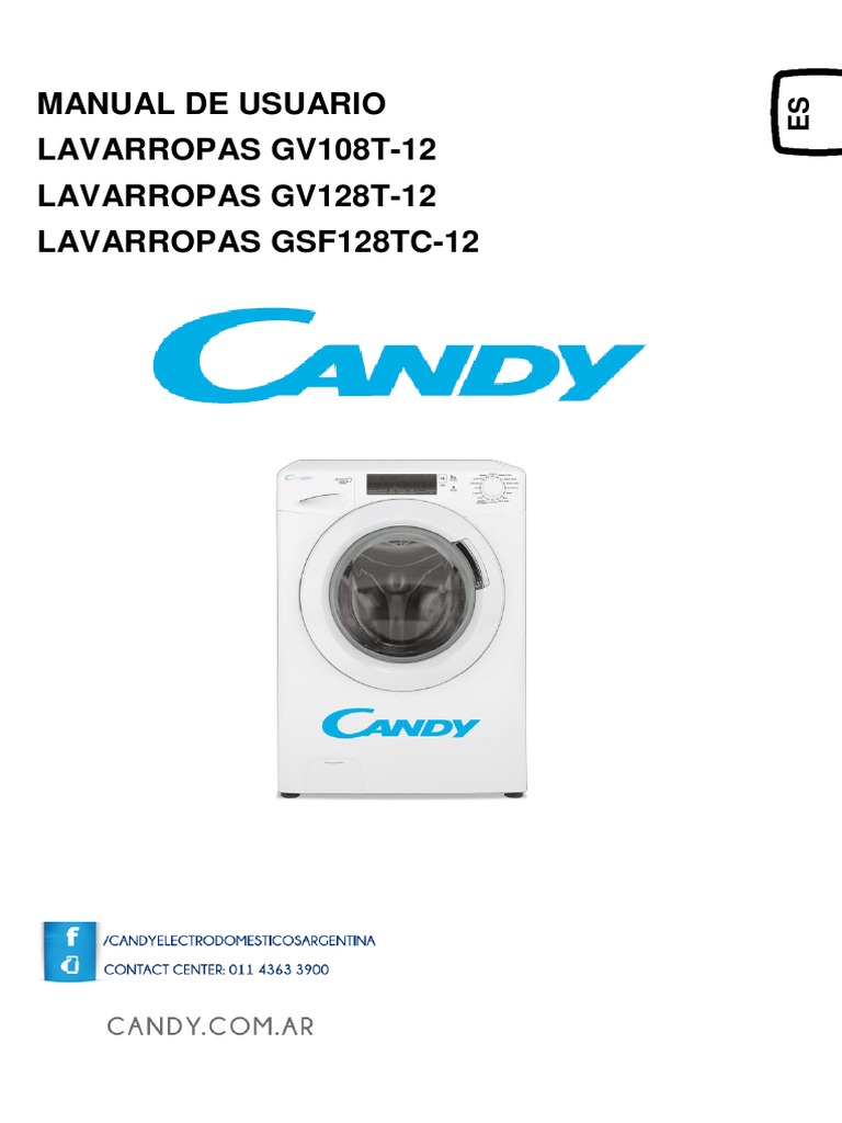 Candy gv-108 - 128 | PDF | Lavadora | Detergente