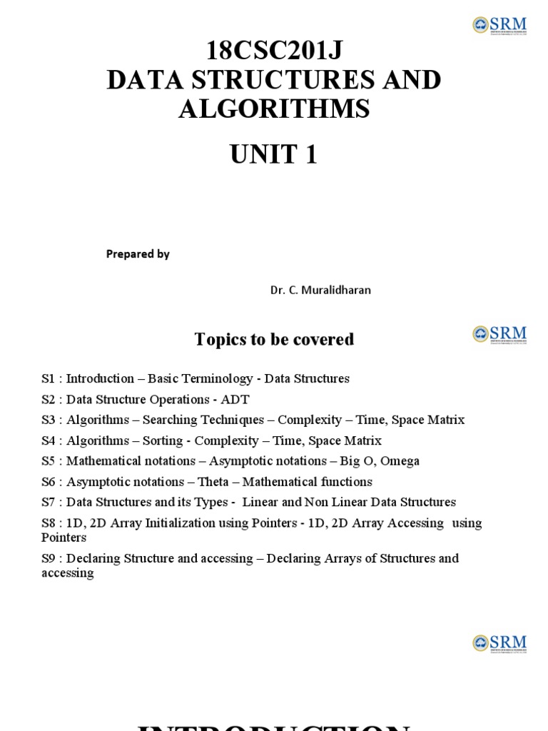 Unit 1 Pdf Pointer Computer Programming Time Complexity