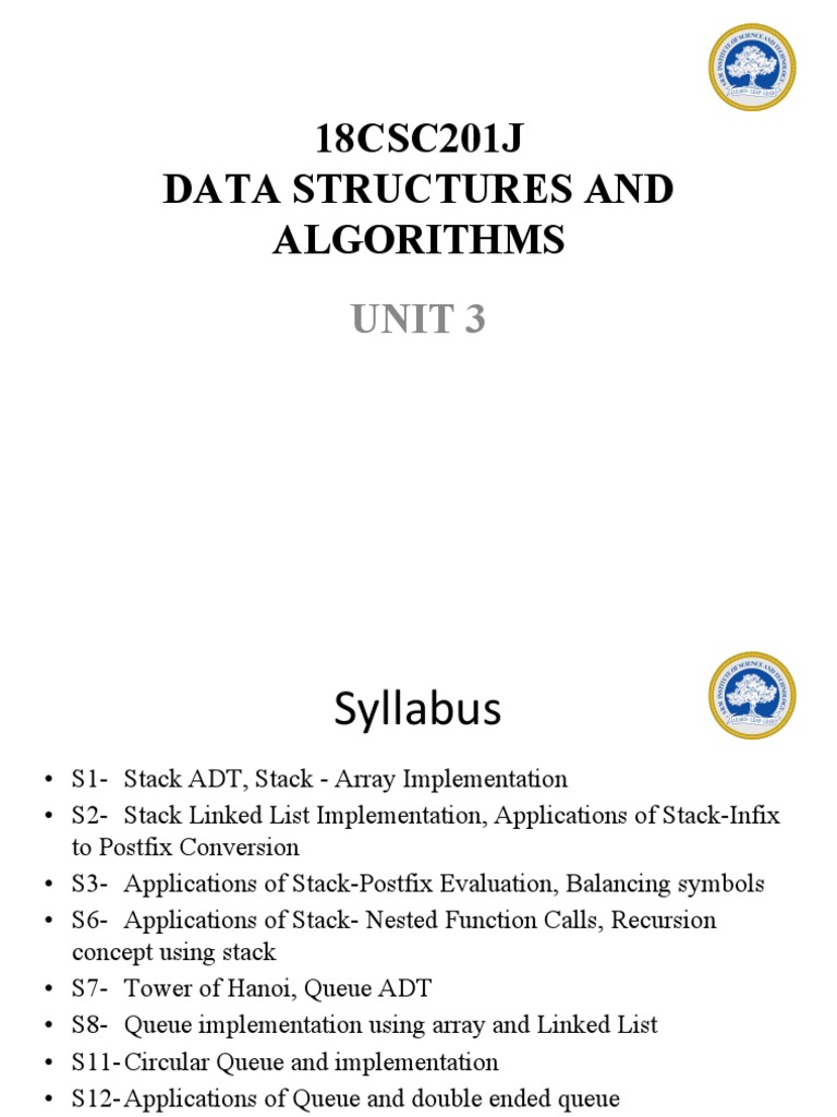 Unit 3 | Download Free PDF | Queue (Abstract Data Type) | Array Data Structure
