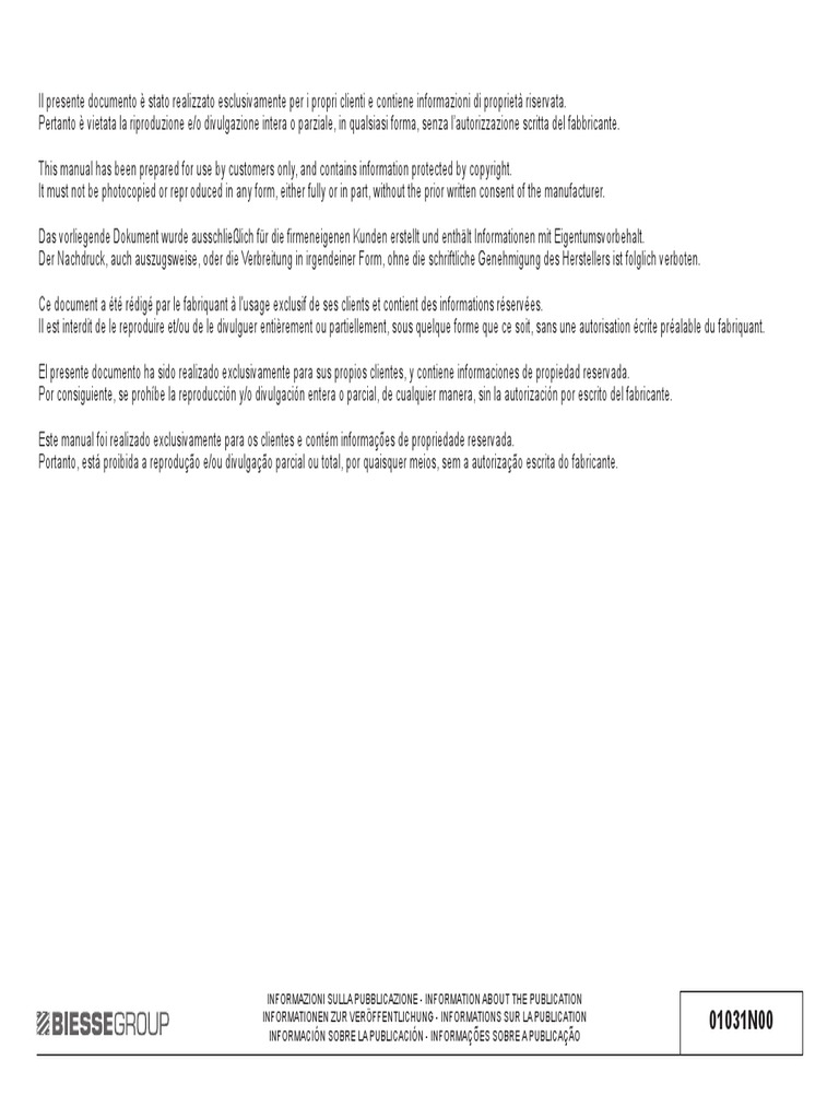 Catalogo de Partes Enchapadora Jade 240 Biesse | PDF