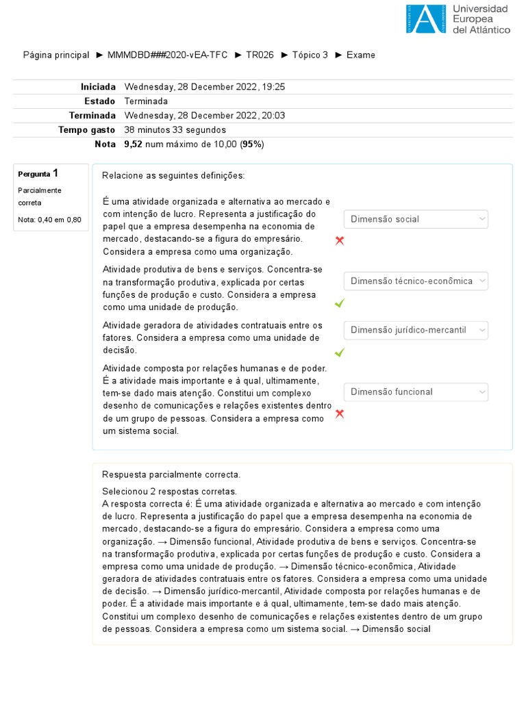 TR026 Exame Final | PDF | Plano de negócios | Comunicação