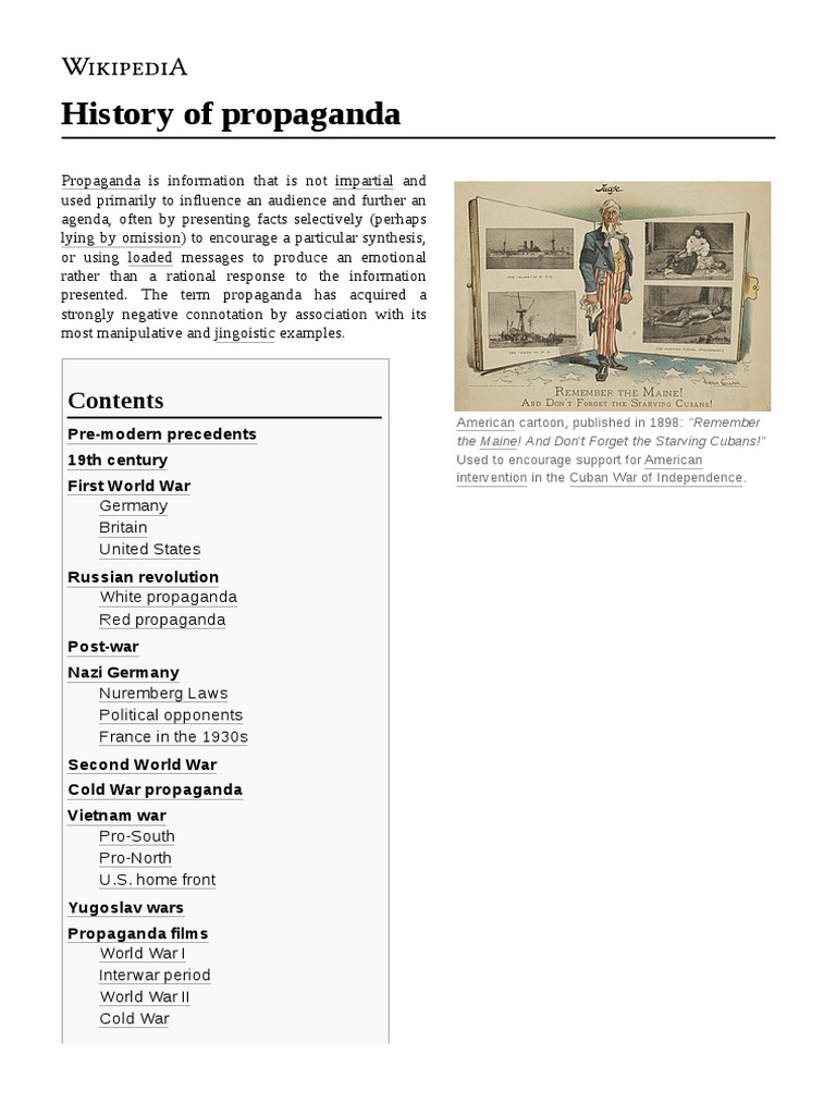 History of Propaganda | PDF | Propaganda