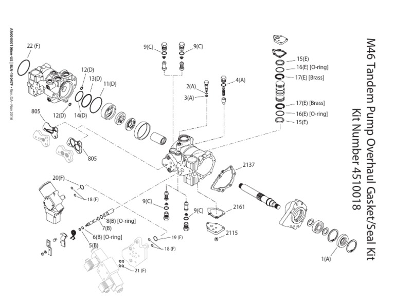 M46 Tandem Pump Parts Overview | PDF | Joining | Industrial Processes
