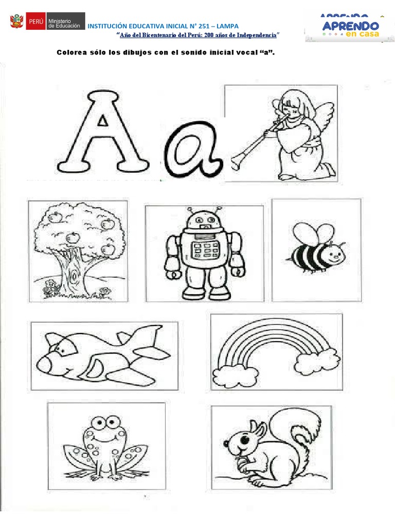 Colorea Sólo Los Dibujos Con El Sonido | PDF