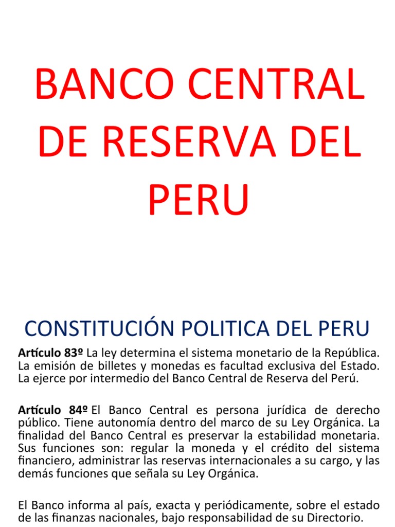 Banco Central de Reserva Del Peru | Descargar gratis PDF | Inflación | Interés