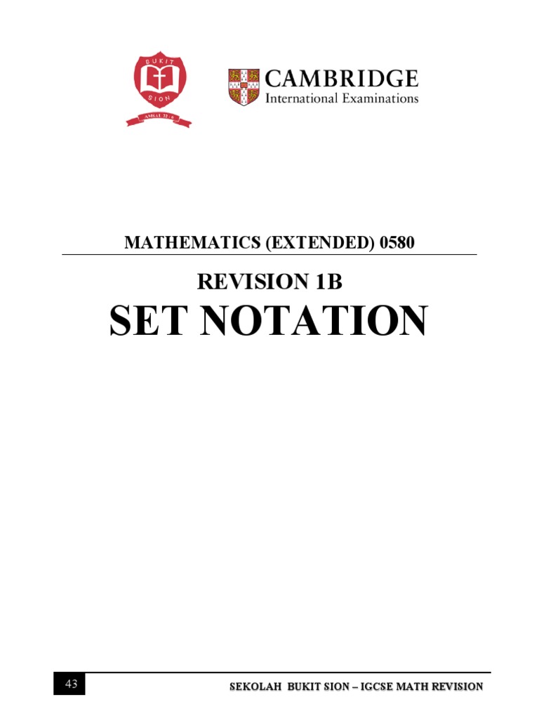 Set Language and Notations. | PDF | Mathematics | Mathematical Concepts