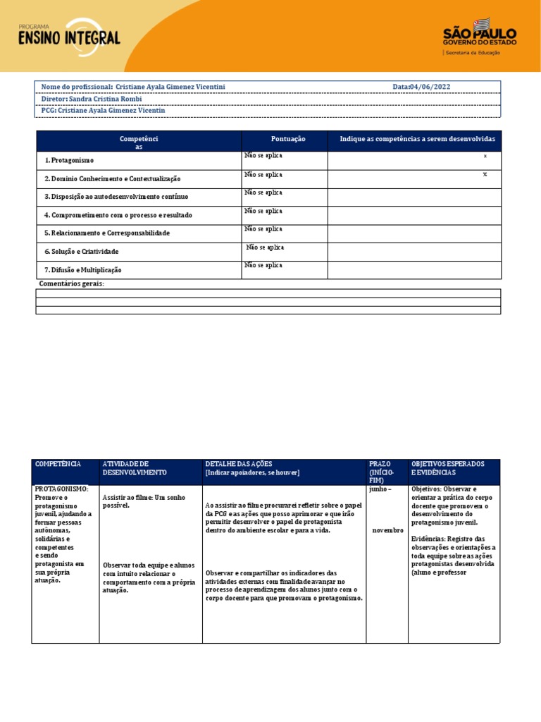 PIAF Cris Ayala 2021 | PDF | Conhecimento