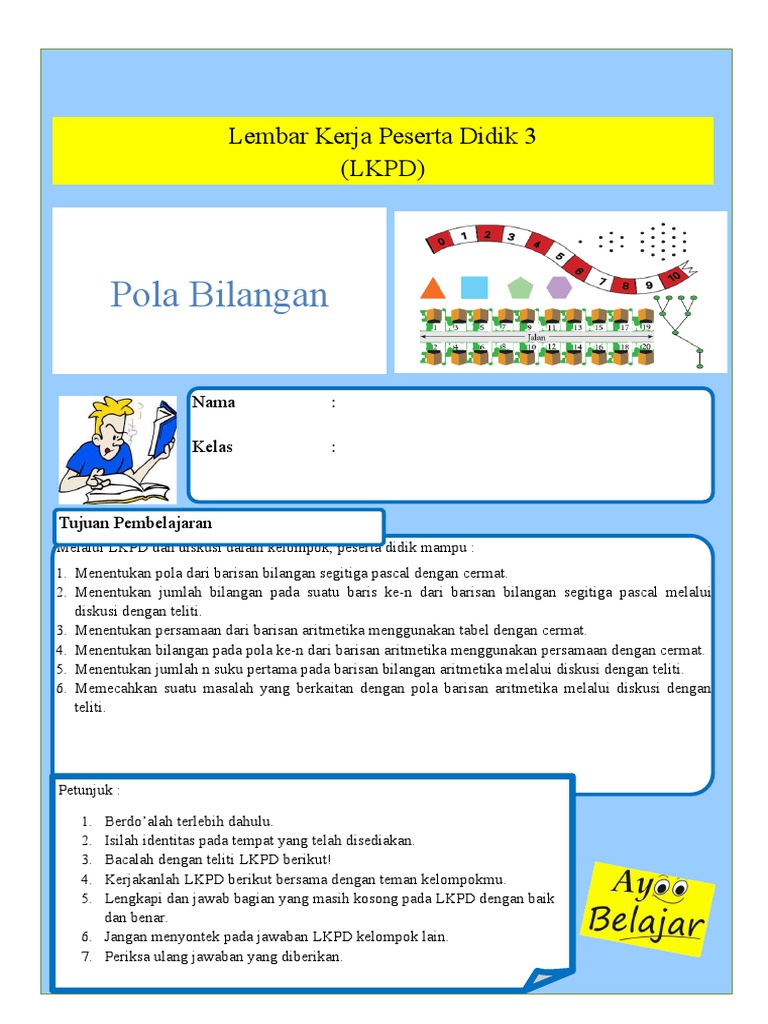 LKPD 3 Pola Bil Segitiga Pascal, Aritmetika | PDF