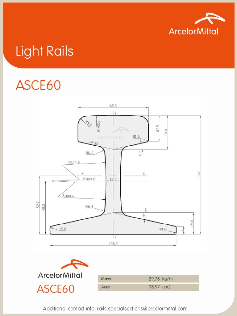 ArcelorMittal_-_Light_Rails_-_ASCE60 | PDF