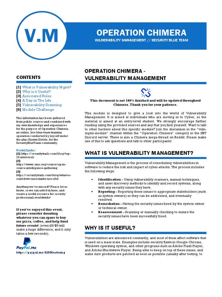 Vulnerability Management Training | PDF | Vulnerability (Computing) | Software