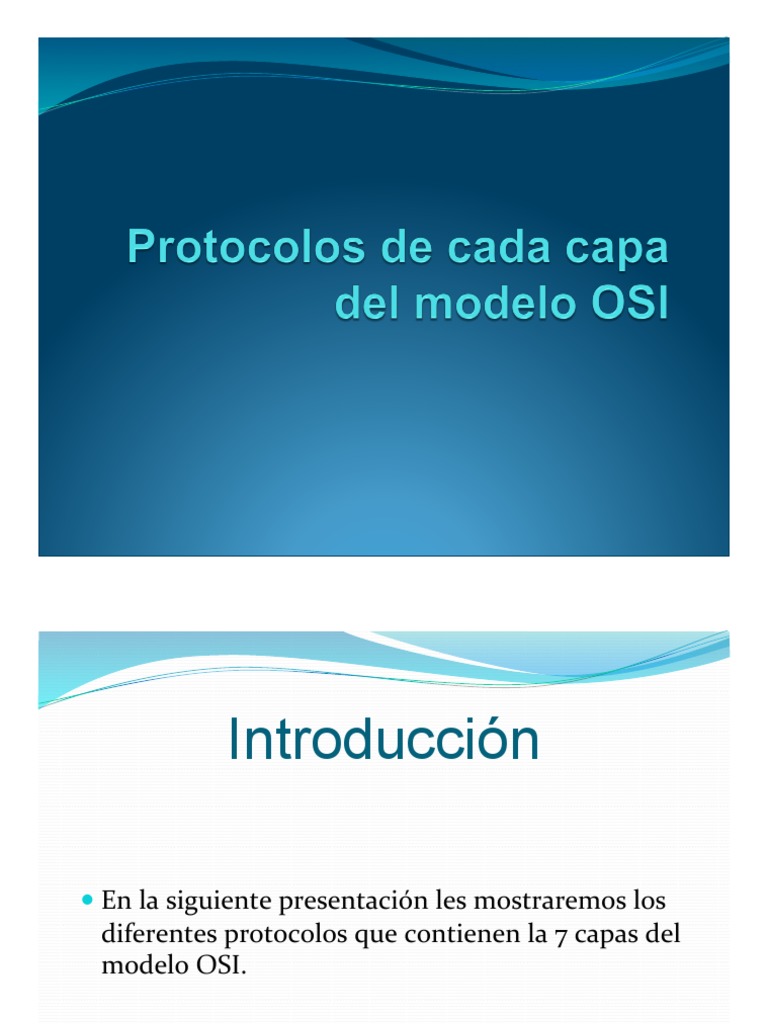 Protocolos de Cada Capa Del Modelo Osi | PDF | Ethernet | Modelo osi