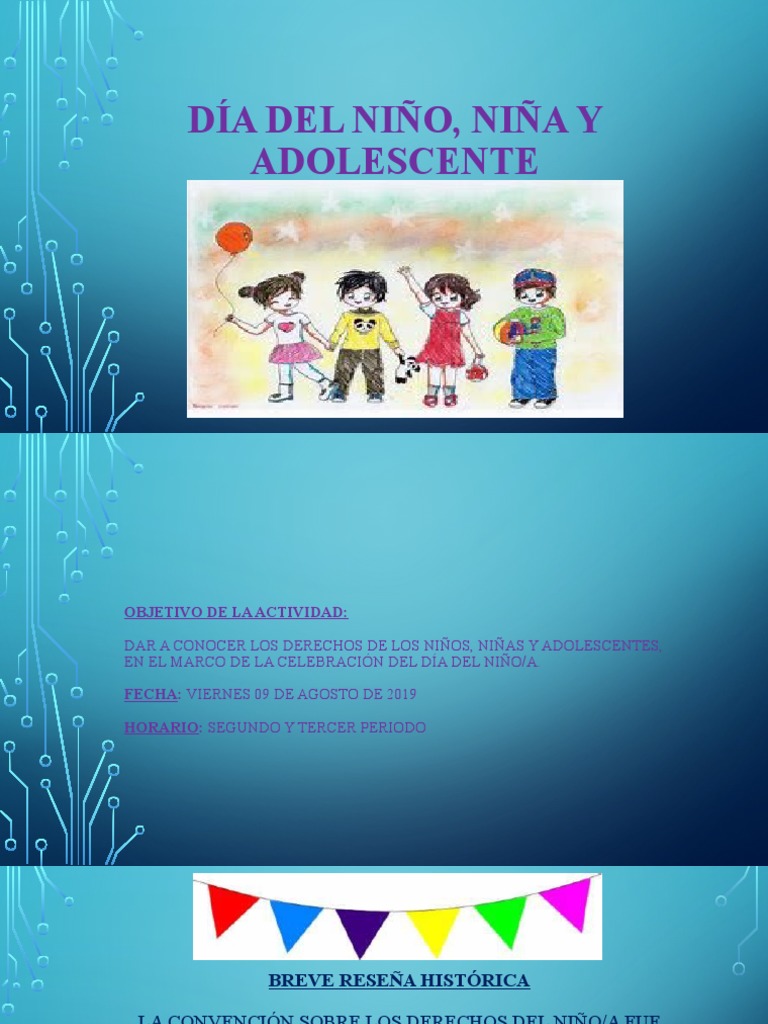 Día Del Niño, Niña y Adolescente 1º y 2º Ciclo | PDF