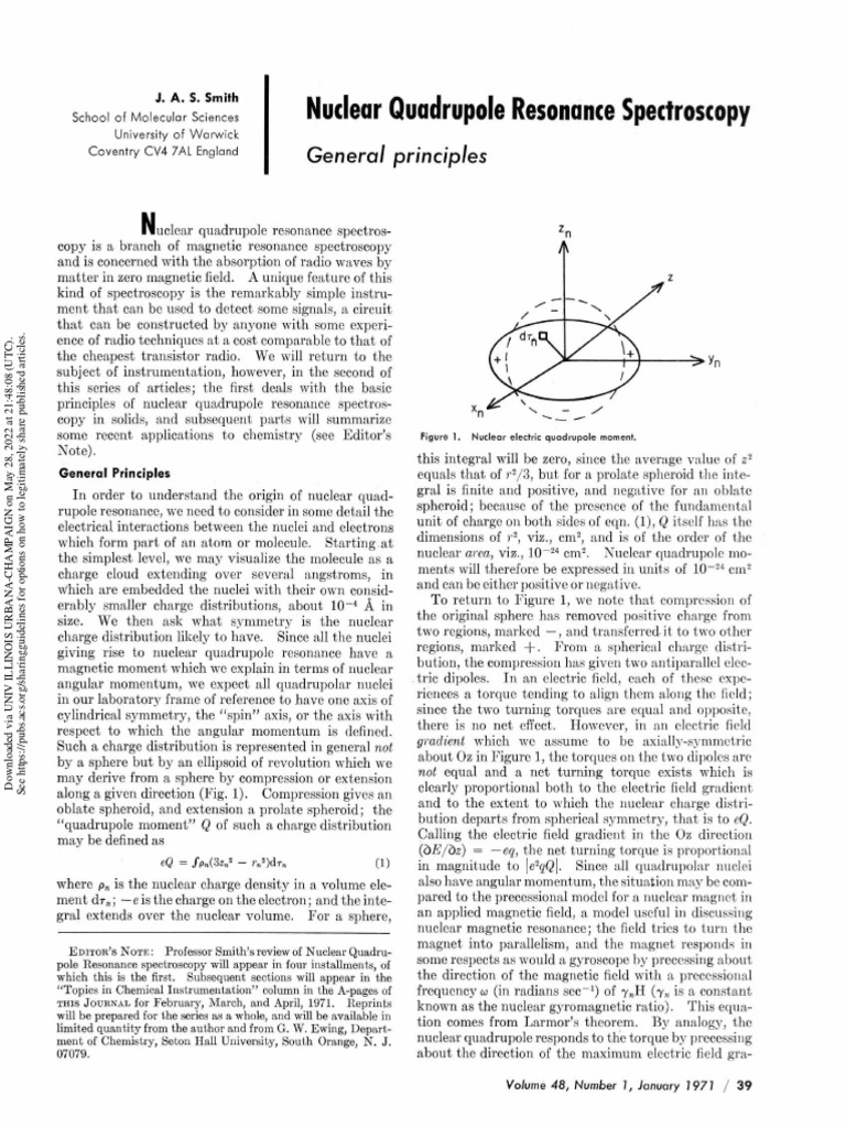 Theory of NQR | PDF | Dipole | Spin (Physics)